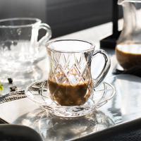 China BPA Free Clear 150ml Classic Deluxe Glass Printed Cup for sale