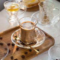 China BPA Free Clear 150ml Classic Deluxe Glass Printed Cup for sale