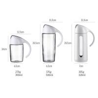 China H20.5cm Acrylic Housing 500ml Glass Olive Oil Bottle for sale