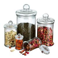 China 2500ml Spice Storage Borosilicate Wide Mouth Glass Jars for sale