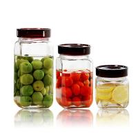 China Borosilicate 1250ML 1550ml Jam Pickle Sealable Glass Jars for sale