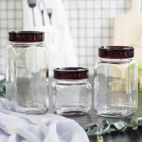 China Borosilicate 1250ML 1550ml Jam Pickle Sealable Glass Jars for sale
