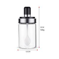 China FDA LFGB Seasoning Empty Glass Jars With Wooden Lid for sale