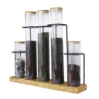 China 1000ml Display Borosilicate Sealable Glass Jars for sale