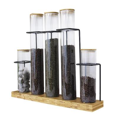 China 1000ml Display Borosilicate Sealable Glass Jars for sale
