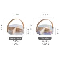 China 450g Screen Printing 1000ml Wide Mouth Storage Jars for sale
