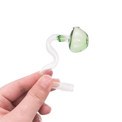 China Drinking Curved Inhale Bent Mushroom Head Hookah Pipe for sale