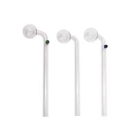 China Inhale Elbow Transparent Borosilicate Glass Smoke Pipe for sale