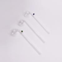 China Inhale Elbow Transparent Borosilicate Glass Smoke Pipe for sale