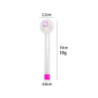 China Round Head Clear Inhale Borosilicate Glass Smoke Tube for sale