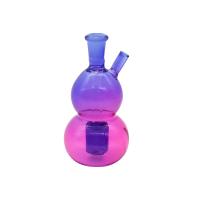 China Borosilicate 150℃ Purple Gourd Shaped Glass Hookah Pipe for sale