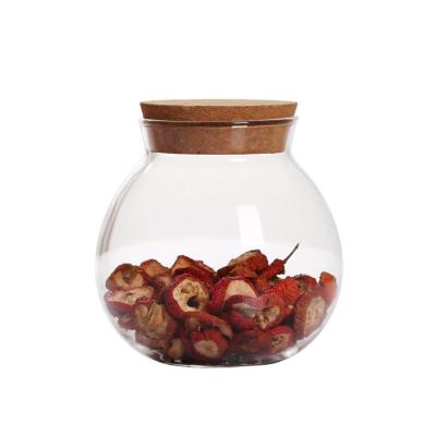 China SGS Lead Free Borosilicate Glass Wide Mouth Storage Jars for sale