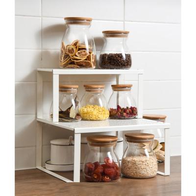 China Bamboo Cover 1100ml Borosilicate Wide Mouth Preserving Jars for sale