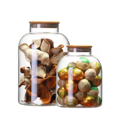China Mouth Blown 3200ml Borosilicate Glass Storage Containers for sale