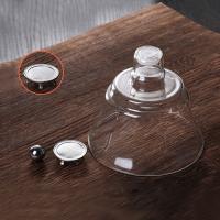China Pumpkin Shaped Heat Resistant Borosilicate Glass Tea Sets for sale