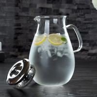 China Lead Free 1900ml Coffee Brewing Borosilicate Glass Teapot for sale