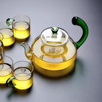 China 600ml Fire Burning Heat Resistant Borosilicate Glass Teapot for sale
