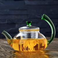 China 600ml Fire Burning Heat Resistant Borosilicate Glass Teapot for sale