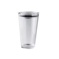 China Beverage 450ml Borosilicate Glass Straw Coke Cups for sale