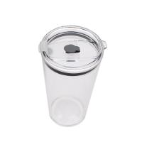 China Beverage 450ml Borosilicate Glass Straw Coke Cups for sale