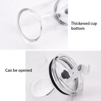 China Beverage 450ml Borosilicate Glass Straw Coke Cups for sale