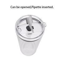 China Beverage 450ml Borosilicate Glass Straw Coke Cups for sale