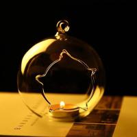 China FDA Decorative 10cm 11cm Glass Cylinder Candle Holder for sale
