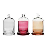 China Wedding Candle Custom Logo 9cm 10cm Glass Bell Jar for sale