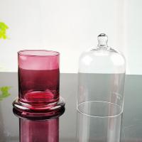 China Wedding Candle Custom Logo 9cm 10cm Glass Bell Jar for sale