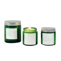 China FDA Gift Aluminum Cover Dia 5cm 7.2cm Glass Candle Cup for sale