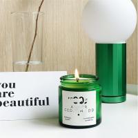 China FDA Gift Aluminum Cover Dia 5cm 7.2cm Glass Candle Cup for sale