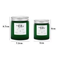 China FDA Gift Aluminum Cover Dia 5cm 7.2cm Glass Candle Cup for sale