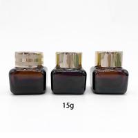 China SGS FDA Brown Glass Screw Cap 15g Cosmetic Cream Bottle for sale