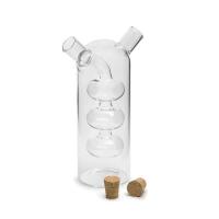 China Double Hole Separation Borosilicate Glass Olive Oil Bottle for sale