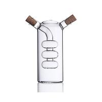 China Double Hole Separation Borosilicate Glass Olive Oil Bottle for sale