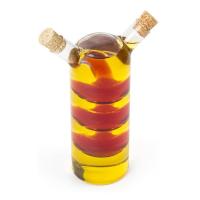 China Double Hole Separation Borosilicate Glass Olive Oil Bottle for sale