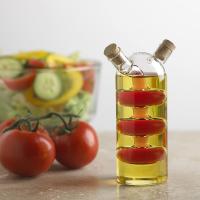 China Double Hole Separation Borosilicate Glass Olive Oil Bottle for sale