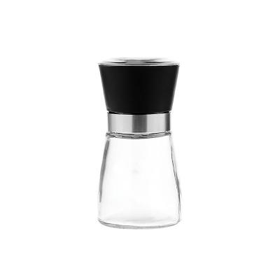 China Hygienic Lead Free Rotatable Grinding Lid Glass Pepper Jar for sale