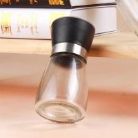 China Hygienic Lead Free Rotatable Grinding Lid Glass Pepper Jar for sale