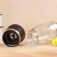 China Hygienic Lead Free Rotatable Grinding Lid Glass Pepper Jar for sale