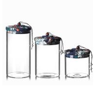 China Cloth Cover Sealed Borosilicate Glass Storage Jars for sale