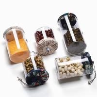 China Cloth Cover Sealed Borosilicate Glass Storage Jars for sale