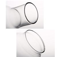 China Custom Logo Clear Borosilicate Glass Candlestick for sale