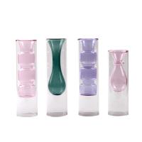 China Creative Artistic Double Height Borosilicate Glass Vases for sale