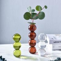 China Logo Printing Decorative Laminated Ball Glass Vases for sale