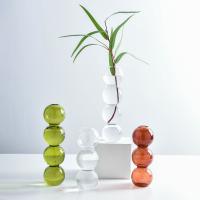 China Logo Printing Decorative Laminated Ball Glass Vases for sale