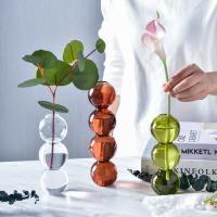 China Logo Printing Decorative Laminated Ball Glass Vases for sale