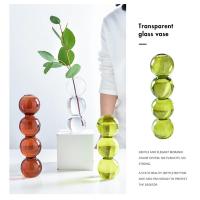 China Logo Printing Decorative Laminated Ball Glass Vases for sale