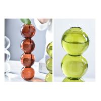 China Logo Printing Decorative Laminated Ball Glass Vases for sale