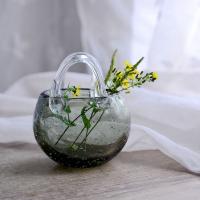 China Transparent Custom Hemispherical Glass Flowerpot for sale